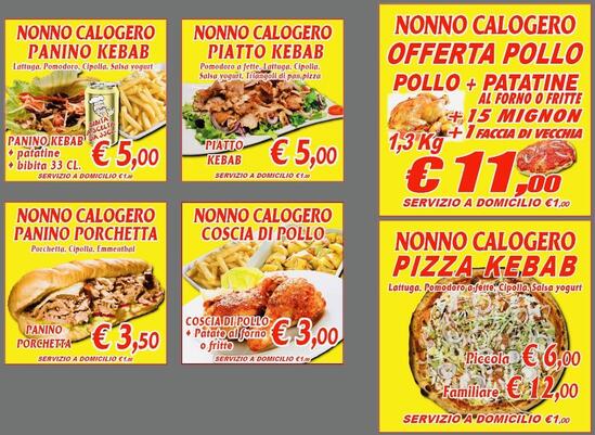 Speisekarte von Pizzeria Polleria da Nonno Calogero, Palermo