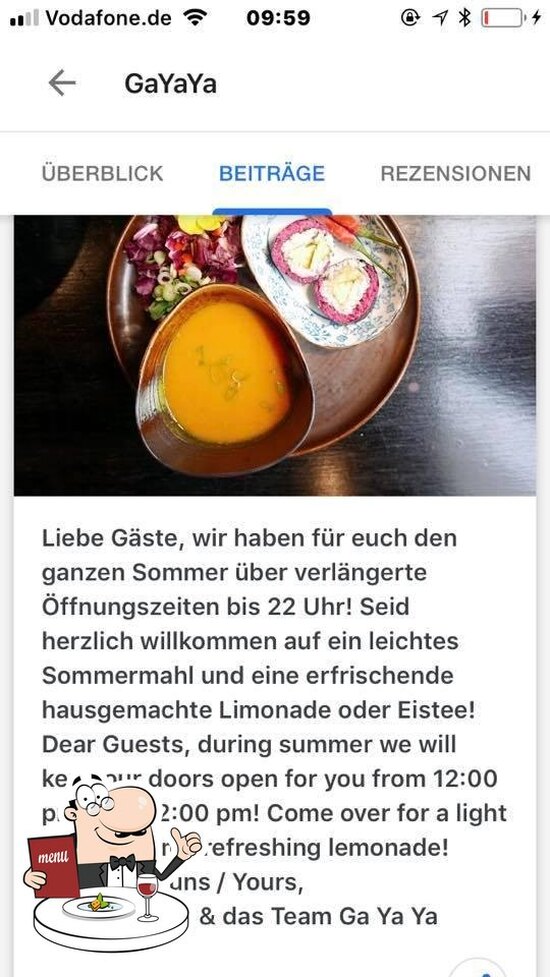 Ga Ya Ya restaurant, Berlin, Reinhardtstraße 11 - Restaurant menu and ...