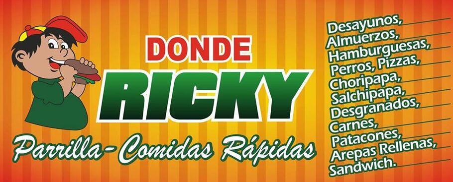 Carta del restaurante Donde Ricky, Bucaramanga