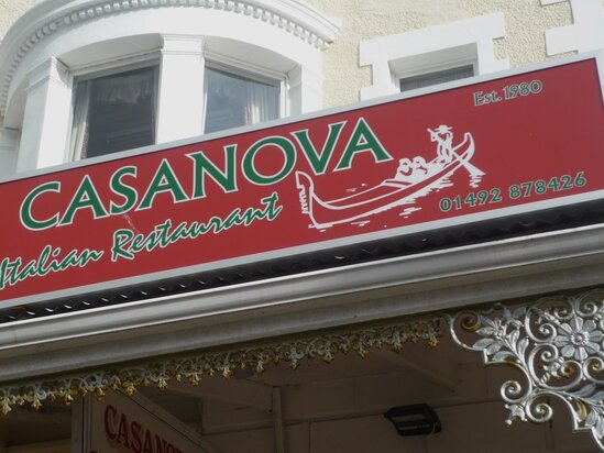 Menu at Casanova Italian Restaurant, Llandudno