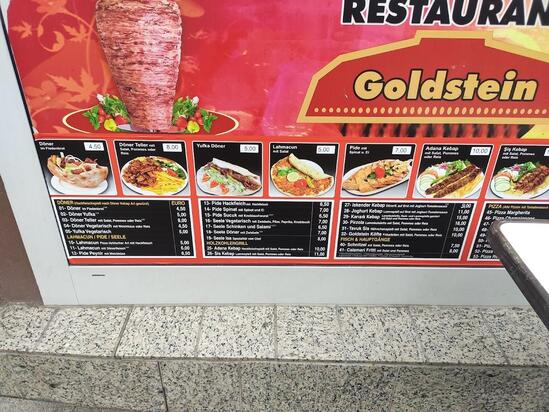 Menu at Holzkohlerestaurant Goldstein, Mühlacker