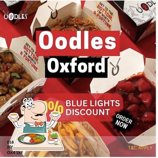 Menu at Oodles Oxford restaurant, Oxford, 209 Cowley Rd