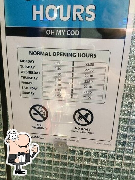Menu at Oh My Cod fast food, Maidenhead