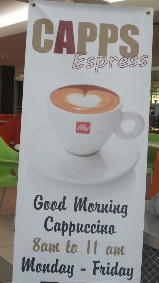 Menu at Capps Express, Cape Town