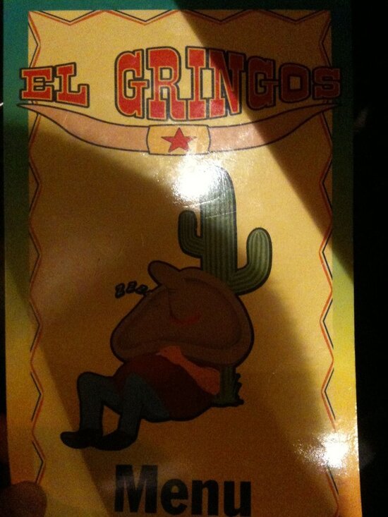 Menu at El Gringos restaurant, Scarborough, St Nicholas St