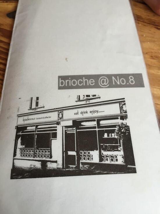 Menu at Brioche Miss Meighan Hargreaves cafe, Clitheroe