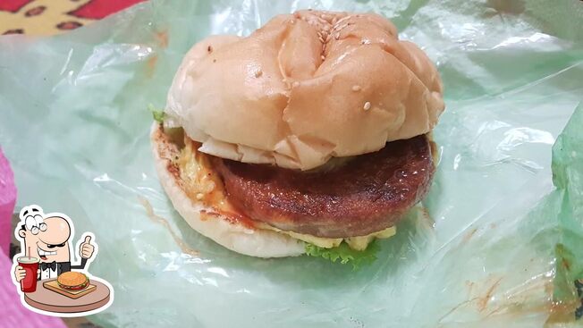 Menu at Burger Ajib restaurant, Malang