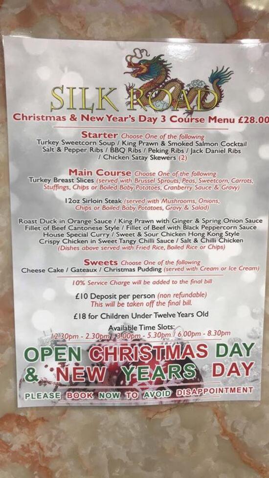 Menu at Ho Wong’s Chinese Takeaway & Silk Road Restaurant, Bellshill