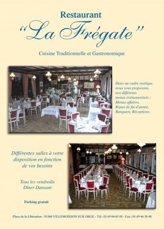 Menu at La fregate restaurant, Villemoisson-sur-Orge