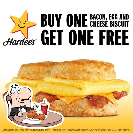 Menu at Hardee's fast food, Herrin