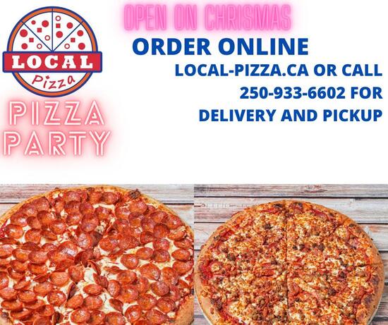 Menu at LOCAL Pizza restaurant, Nanaimo, Island Hwy N