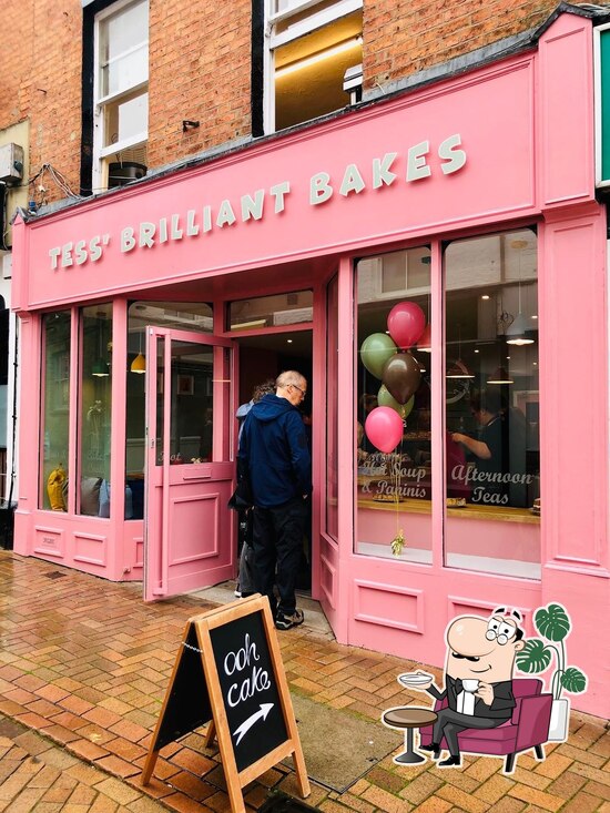 Menu at Tess' Brilliant Bakes cafe, Banbury