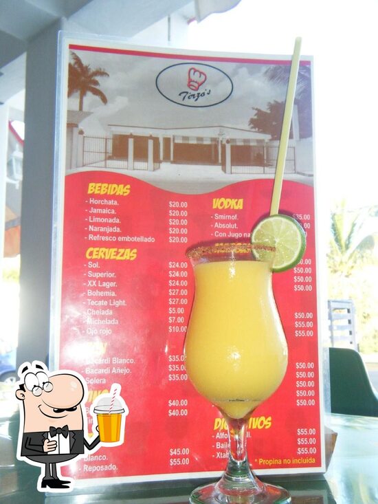 Menu at Tirzos restaurant, Calderitas