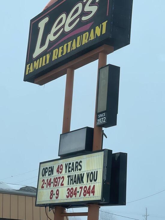 Menu at Lee's Family Restaurant, Grand Island