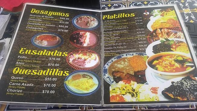Menu at CHICO POLLO restaurant, Tijuana, C. Primera 8004