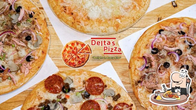 Menu at Delta's Pizza pizzeria, Davao City