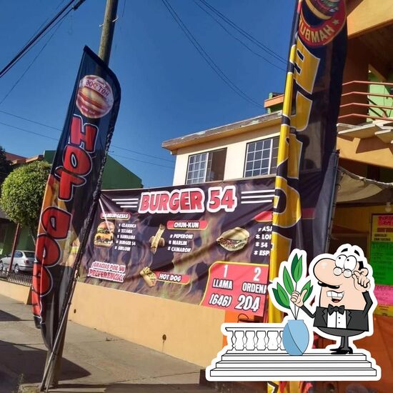 Menu at Burger #54 restaurant, Ensenada