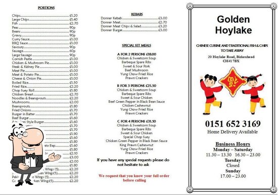 Golden Hoylake, Birkenhead - Restaurant menu, prices and reviews