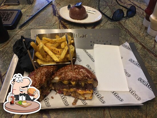 Menu at Saltbae Burger restaurant, Istanbul