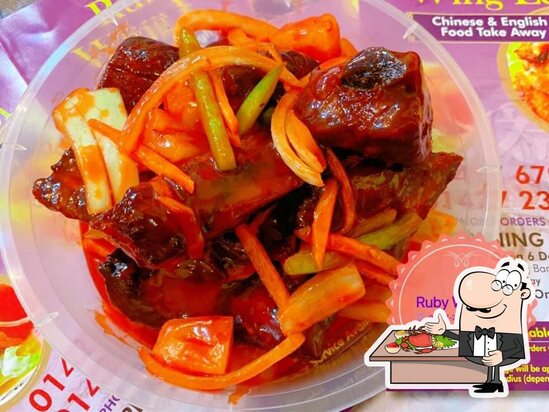 Menu at Ruby Wing Lei fast food, Gainsborough