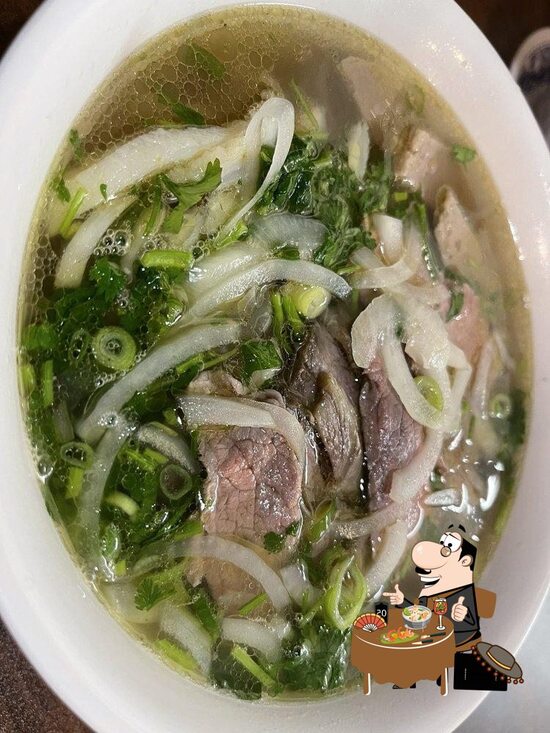 Menu at Pho Hong Saigon restaurant, Dillon