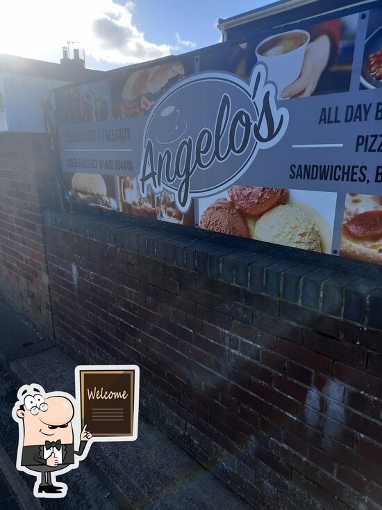 Menu at Angelo's Cafe, Great Yarmouth