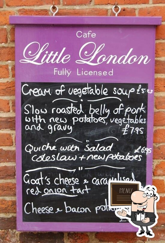 Menu at Little London Cafe, Chichester