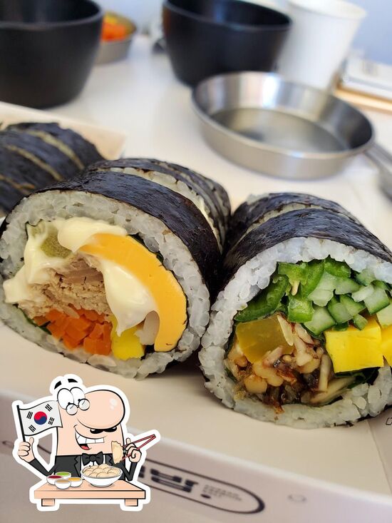 Menu at Lee Gimbap restaurant, Seoul, 12 Apgujeong-ro 30-gil