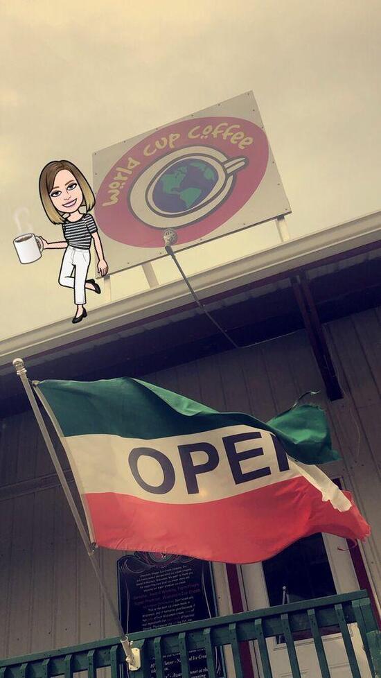 Menu at World Cup Coffee cafe, Fountain City