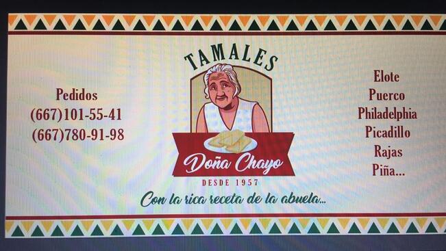 Menu at TAMALES "DOÑA CHAYO" restaurant, Culiacán