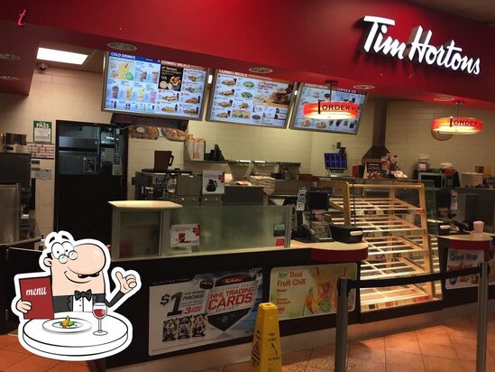 Menu at Tim Hortons restaurant, Toronto, 4696 Yonge St