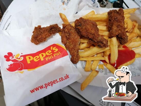 Menu at Pepe's fast food, London, 325-327 Kilburn High Rd
