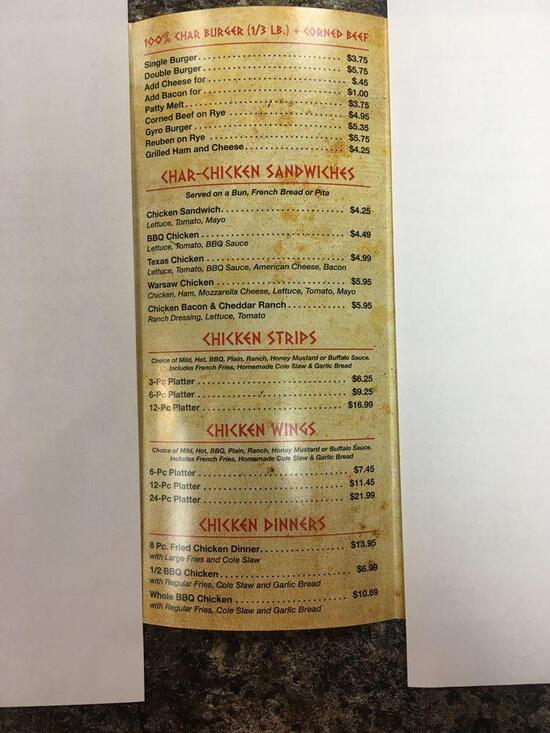 Menu at Athens Gyros restaurant, Alsip, W 127th St