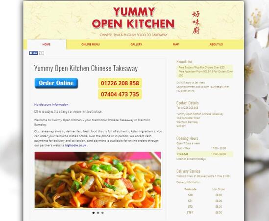 Carta de Yummys Restaurant & Takeaway, Barnsley