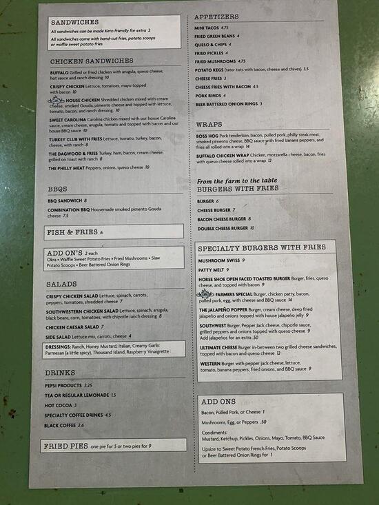 Menu at Mudcat Coffee House Open for dine in, Oak Ridge, State Hwy E