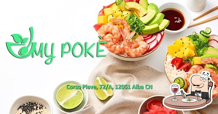 Menu au MY POKE pub et bar, Alba