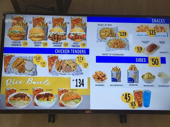 Menu at Hot Star fast food, San Fernando