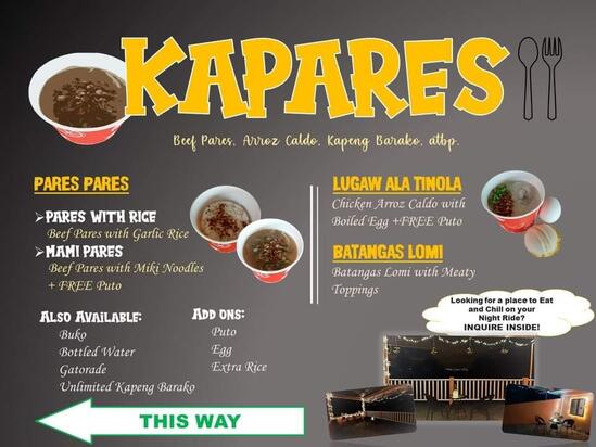 Menu at Tustadong Guisado sa Kambal Ahon restaurant, Silang