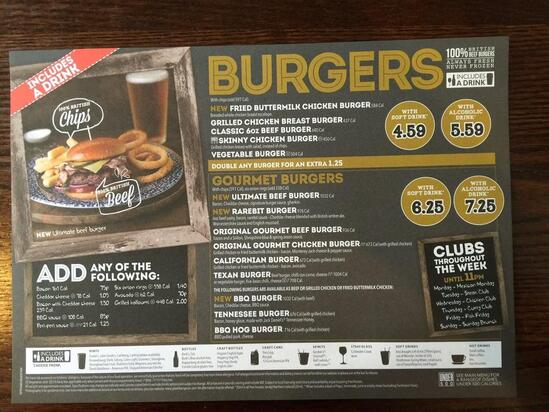Menu at Cross Kebab pub & bar, Crowborough, Beacon Rd