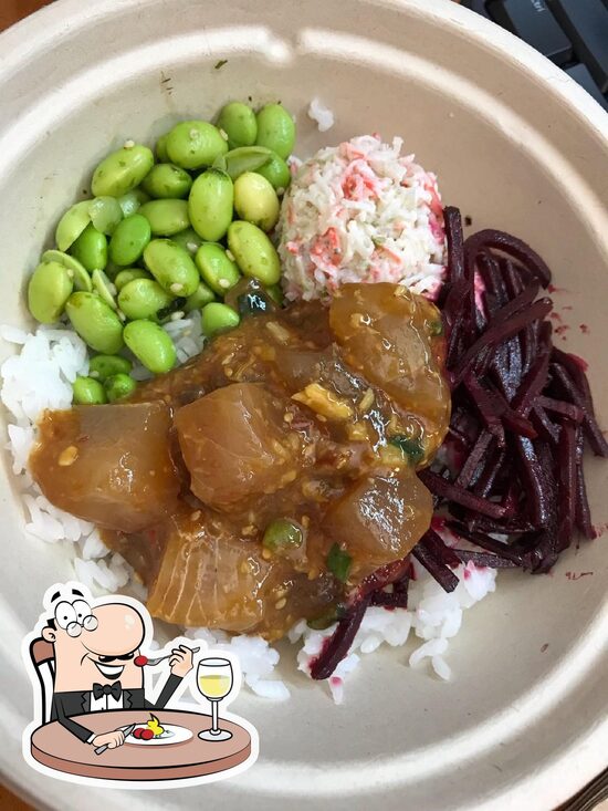 Menu at Coast Poke Counter restaurant, San Francisco, Plates Food Court