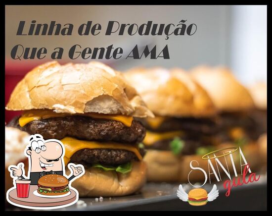 Menu at Santa Gula Hamburgueria restaurant, Tupi Paulista