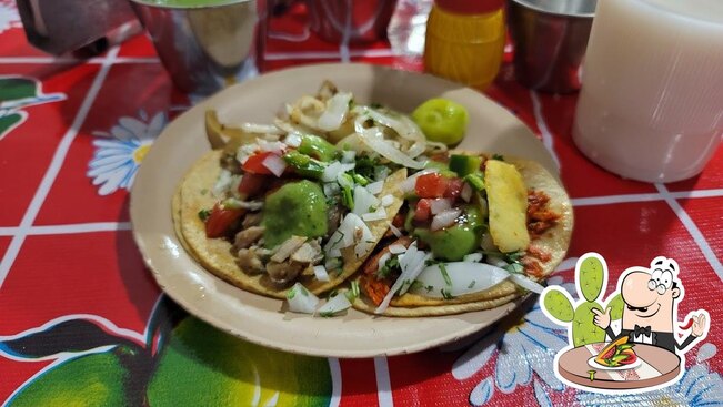 Menu at Tacos Goku restaurant, Oaxaca