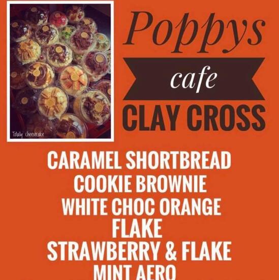 Menu at Poppy's Cafe, North Wingfield