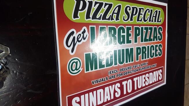 Menu at PIZZA Perfect restaurant, Pietermaritzburg, The Msunduzi
