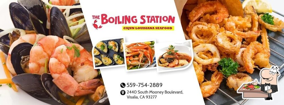 Menu at The Boiling Station restaurant, Visalia