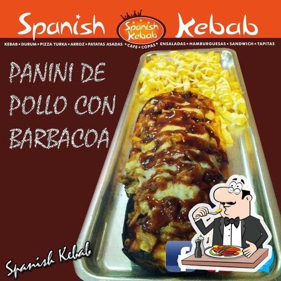 Menu at Spanish Kebab restaurant, Córdoba