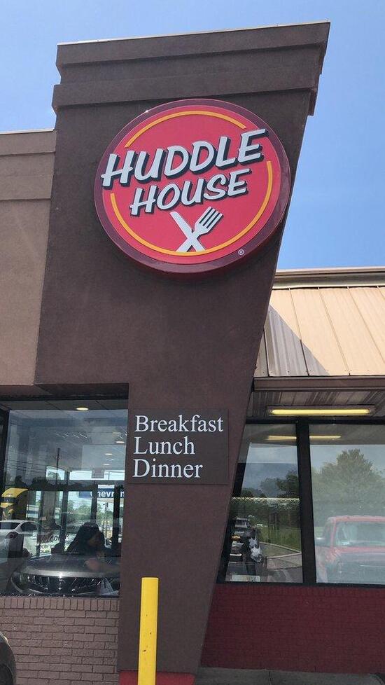 Menu at Huddle House restaurant, Brewton