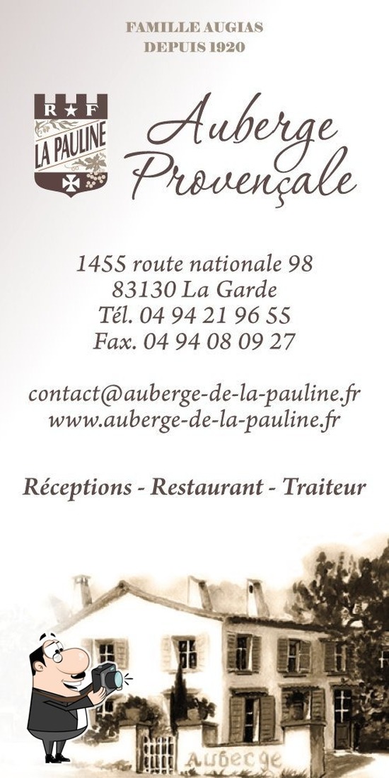 Menu au Auberge Provençale de la Pauline restaurant, La Garde, Route ...