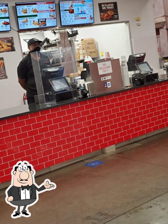 Menu at Rally's fast food, Sacramento