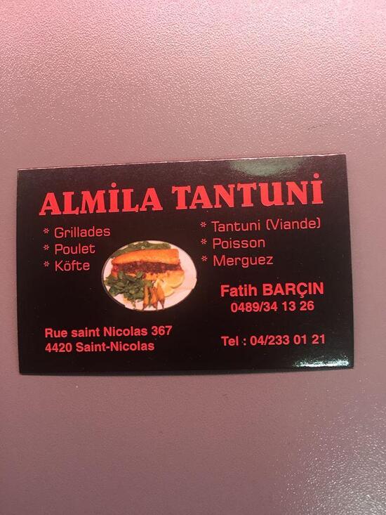 Almila Tantuni, Liège - Turkish restaurant menu and reviews